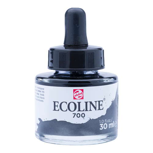 Ecoline Liquid Watercolour Ink 30ml Black | Above Ground Art Supplies